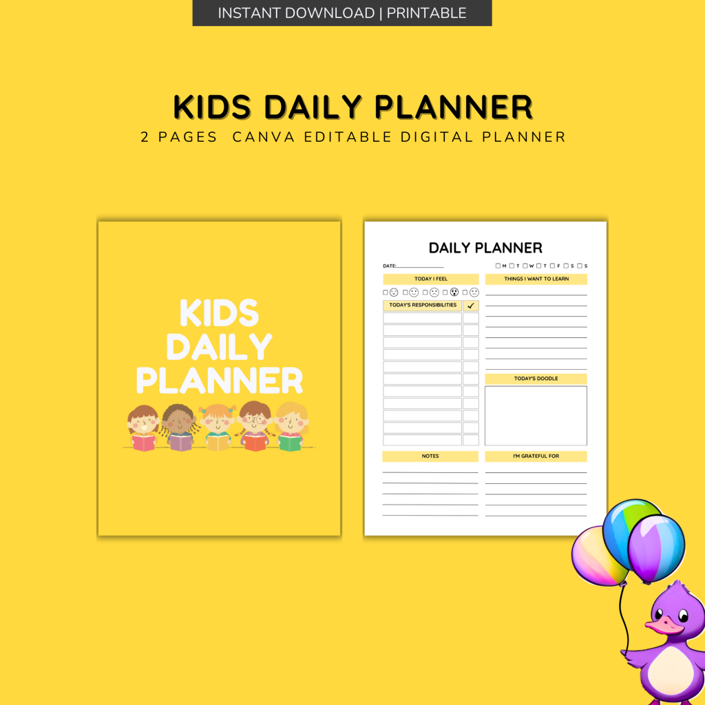 Kids Daily Planner - Penelope Parent
